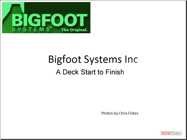 How to build a deck with Bigfoot Systems