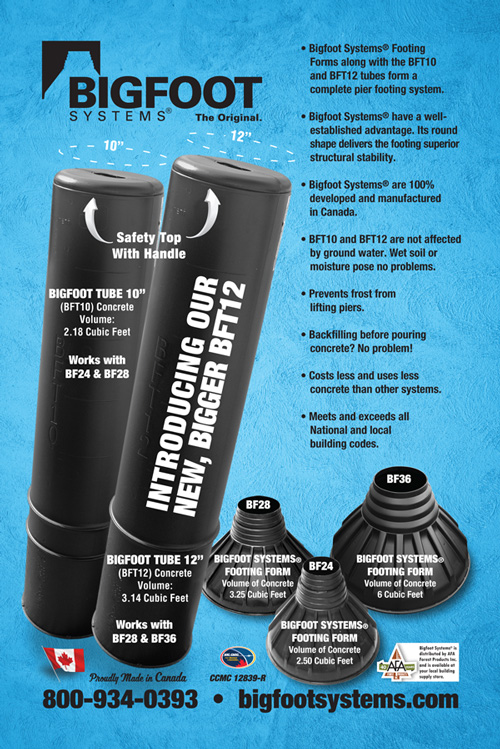 Build concrete footings in any weather with Bigfoot Systems BFT12